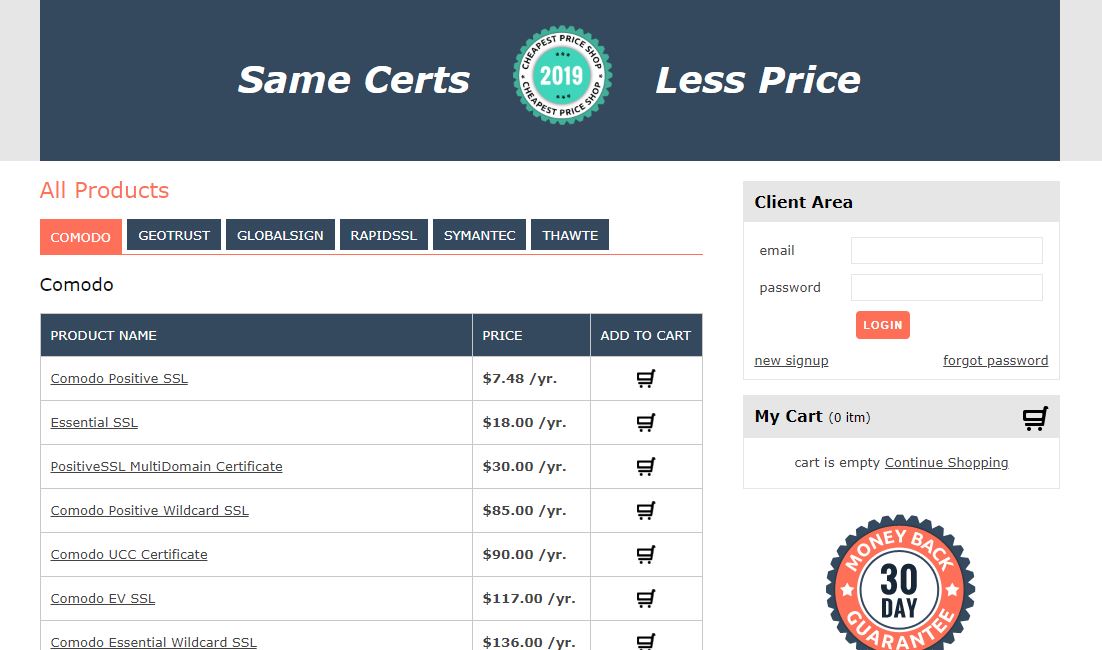 cheapsslshop.com – Free SSL Certificates
